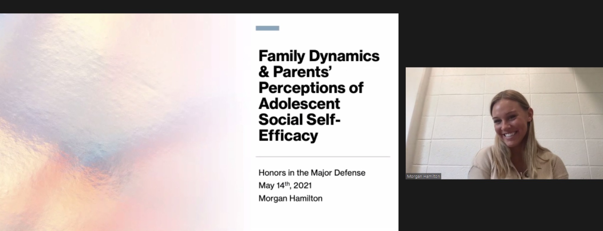 Congratulations Morgan Hamilton: Honors Defense! | Roanoke College ...