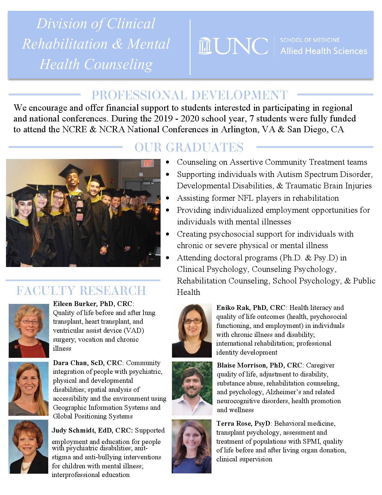 UNC Clinical Rehabilitation & Mental Health Counseling Program ...